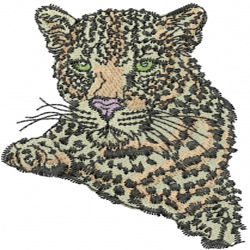 Leopard Head Embroidery Design | AnnTheGran.com