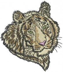 Tiger Head Embroidery Design | AnnTheGran.com