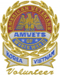 AMvets Volunteer Embroidery Design | AnnTheGran.com