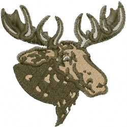 Moose Head Embroidery Design | AnnTheGran.com