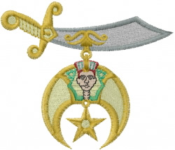 Shriner Sword Embroidery Design | AnnTheGran.com