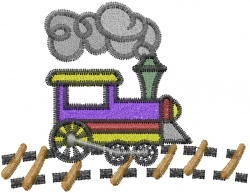 Train Engine Embroidery Design | AnnTheGran.com