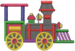 Train Engine Embroidery Design | AnnTheGran.com