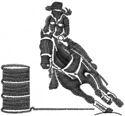 Barrel Racer Embroidery Design | AnnTheGran.com