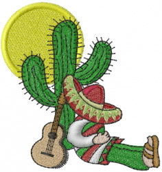 Sleeping Mexican Embroidery Design | AnnTheGran.com
