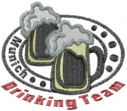 Drinking Team Embroidery Design | AnnTheGran.com