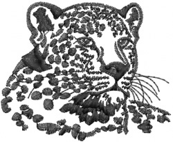 Leopard Head Embroidery Design | AnnTheGran.com