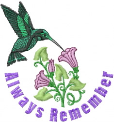 Always Remember Embroidery Design | AnnTheGran.com