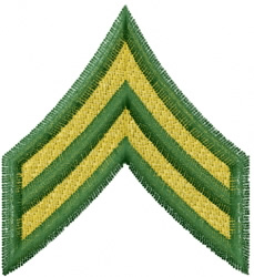 Sergeant Stripe Embroidery Design | AnnTheGran.com