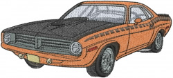 Muscle Car Embroidery Design | AnnTheGran.com