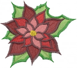 Poinsettia Embroidery Design | AnnTheGran.com