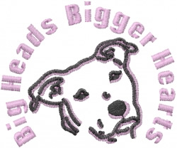Pit Bull Head Embroidery Design | AnnTheGran.com