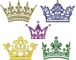 Royal Crowns Embroidery Design | AnnTheGran.com
