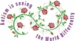 Autism Roses Embroidery Design | AnnTheGran.com