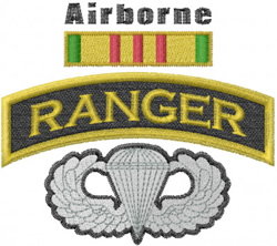 Airborne Ranger Embroidery Design | AnnTheGran.com
