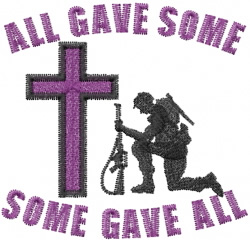 Military Soldier Cross Embroidery Design | AnnTheGran.com