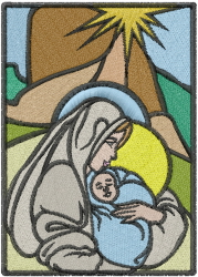 Virgin Mary Embroidery Design | AnnTheGran.com