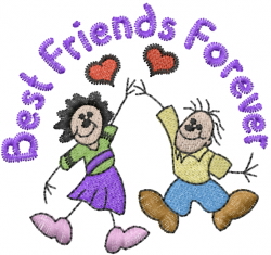 Best friends forever Embroidery Design | AnnTheGran.com