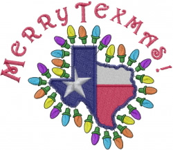 Merry Texmas Embroidery Design | AnnTheGran.com