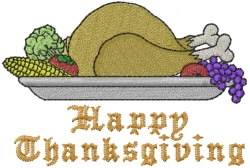 Happy Thanksgiving Embroidery Design | AnnTheGran.com