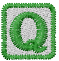 Block Letter Q Embroidery Design | AnnTheGran.com