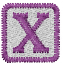 Block Letter X Embroidery Design | AnnTheGran.com