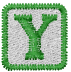Block Letter Y Embroidery Design | AnnTheGran.com