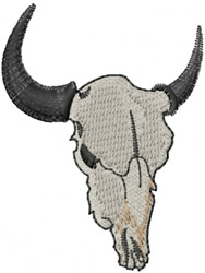 Steer Skull Embroidery Design | AnnTheGran.com