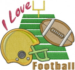 Football Field Embroidery Design | AnnTheGran.com