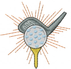 Golf Ball on Tee Embroidery Design | AnnTheGran.com