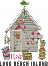 Long Beach Island Embroidery Design | AnnTheGran.com