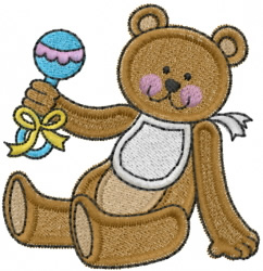 Baby Teddy Bear Embroidery Design | AnnTheGran.com