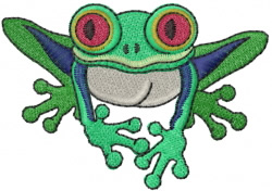 Tree Frog Embroidery Design | AnnTheGran.com