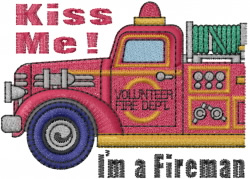 Fireman Embroidery Design | AnnTheGran.com