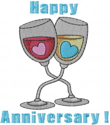Happy Anniversary! Embroidery Design | AnnTheGran.com