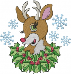 Christmas Reindeer Embroidery Design | AnnTheGran.com