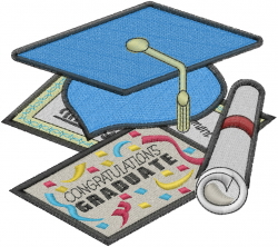 Graduate Congratulations Embroidery Design | AnnTheGran.com