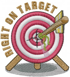 Arrow In Target Embroidery Design | AnnTheGran.com