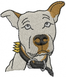 Pit Bull Dog Embroidery Design | AnnTheGran.com