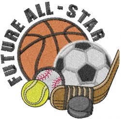 Future All Star Embroidery Design | AnnTheGran.com