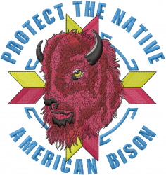 American Bison Embroidery Design | AnnTheGran.com