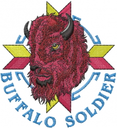 Buffalo Soldier Embroidery Design | AnnTheGran.com