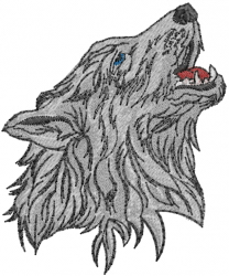 Howling Wolf Head Embroidery Design | AnnTheGran.com