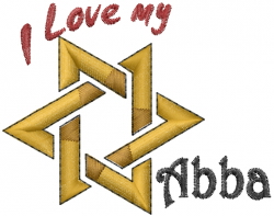 I Love My Abba Embroidery Design | AnnTheGran.com
