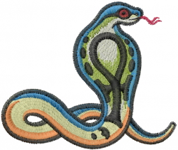 Egyptian Cobra Ankh Embroidery Design | AnnTheGran.com