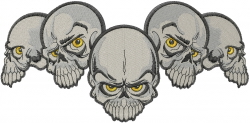 Five Skulls Embroidery Design | AnnTheGran.com