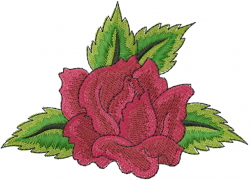 Long Stem Rose Embroidery Design | AnnTheGran.com