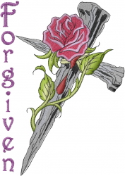 Forgiven Embroidery Design | AnnTheGran.com