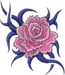 Pink Rose Embroidery Design | AnnTheGran.com