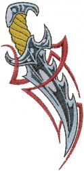 Tribal Tattoo Dagger Embroidery Design | AnnTheGran.com